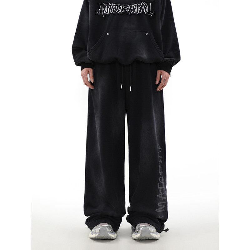 American Retro Pants High Street Graffiti Track Sweatpants – DUESDRIP