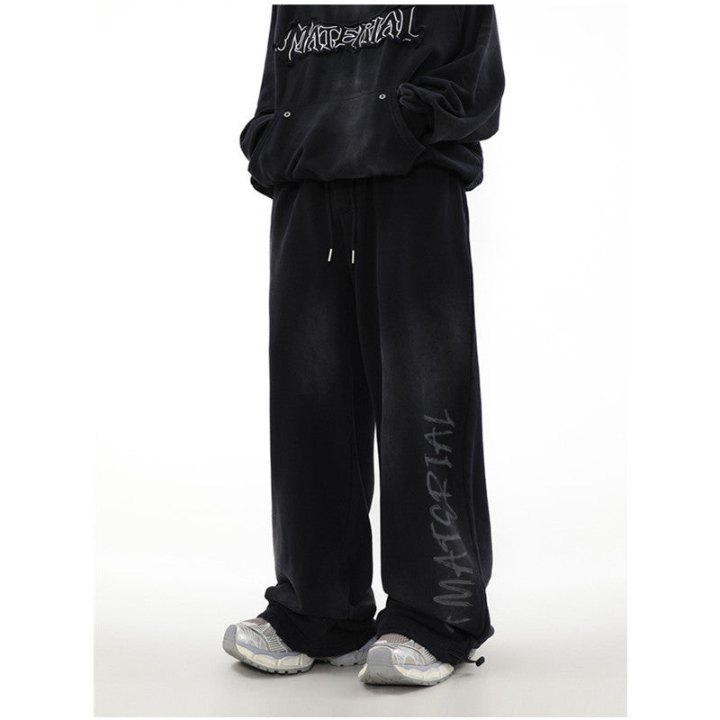 American Retro Pants High Street Graffiti Track Sweatpants – DUESDRIP